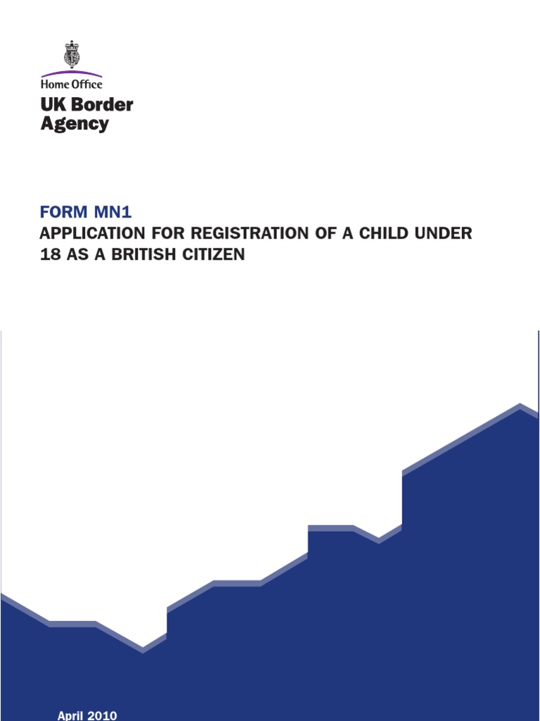 MN1 Form for Child Citizenship Registration | PDF