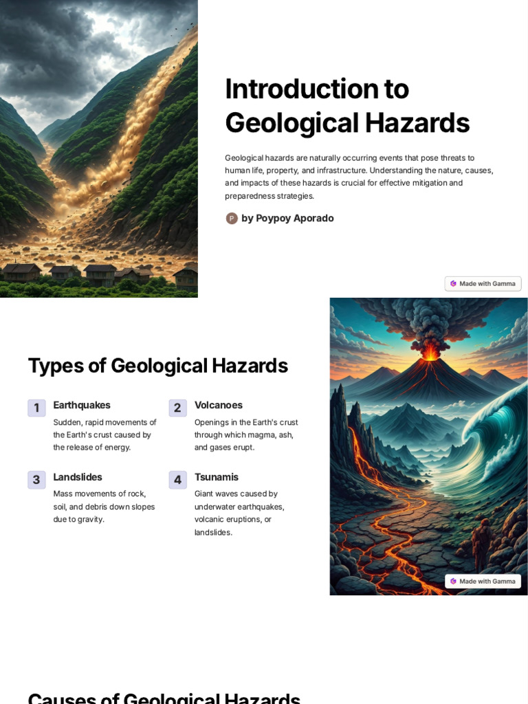 Introduction To Geological Hazards | PDF | Hazards | Emergency Management