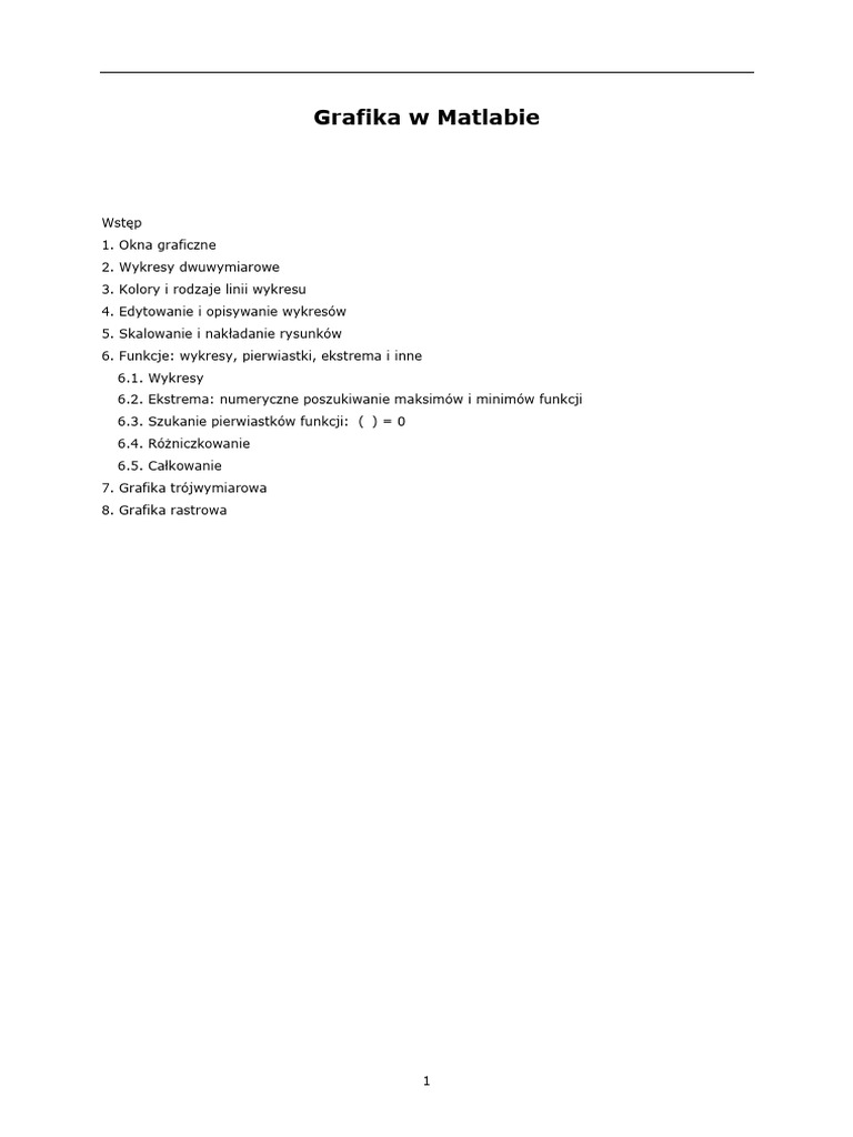 Grafika W Matlabie | PDF