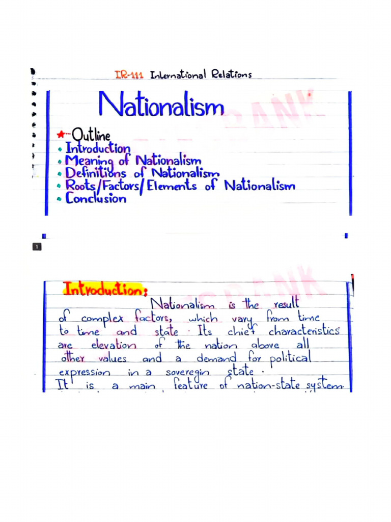 Nationalism 1 | PDF