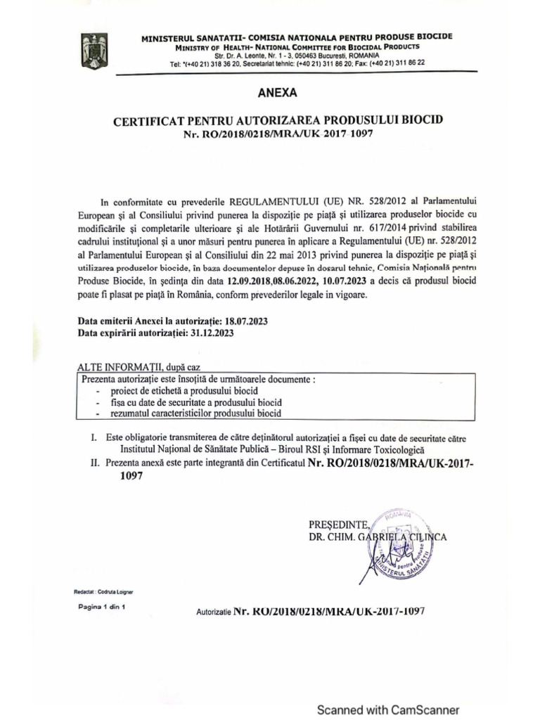 Certificat European Si Prelungire Bayer MaxForce Quantum 31-12-2025 | PDF