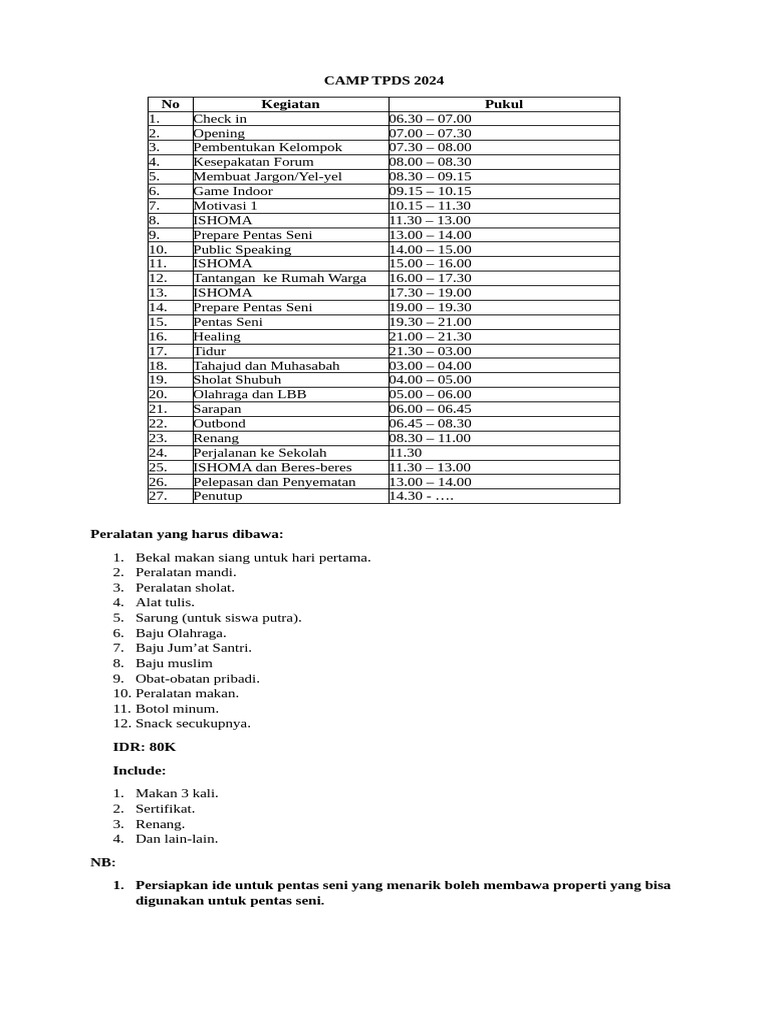 Camp Tpds 2024-2 | PDF