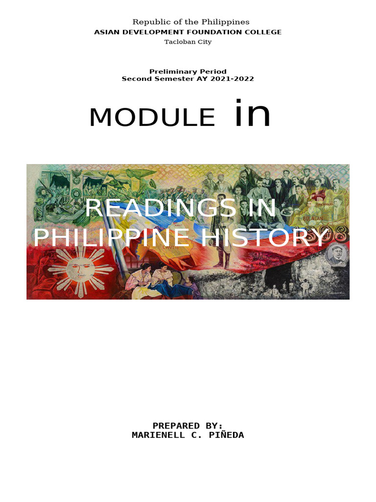 Module 1 Readings in Phil. History Midterm | PDF | Primary Sources | Historian