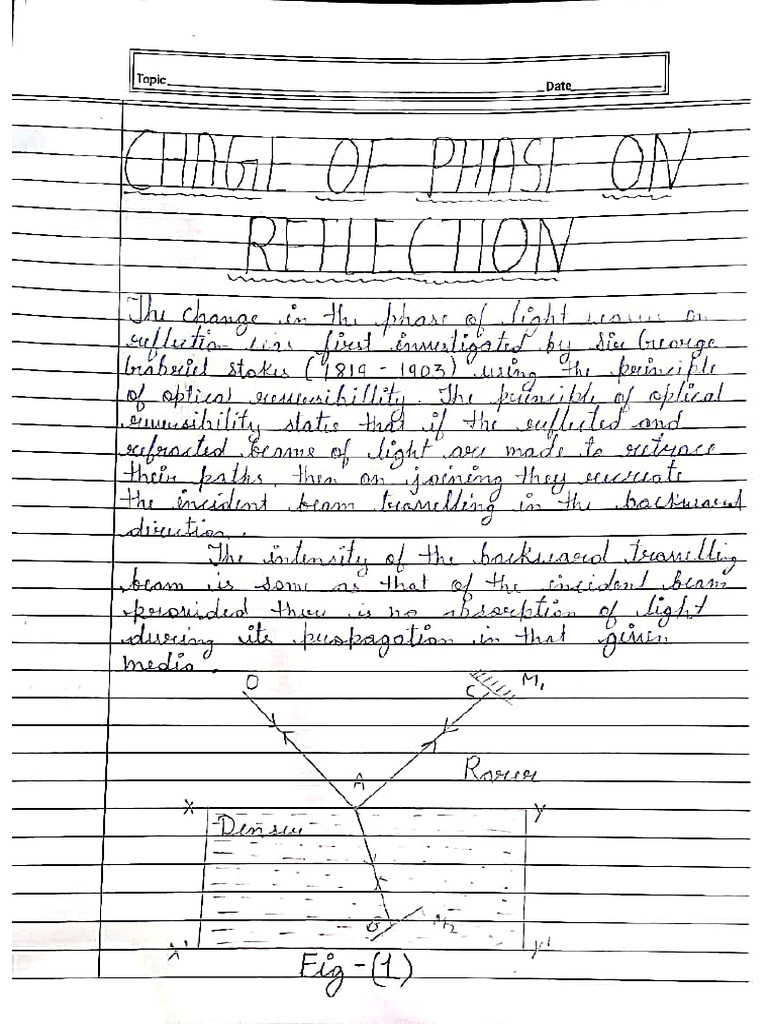 Change of Phase On Reflection | PDF