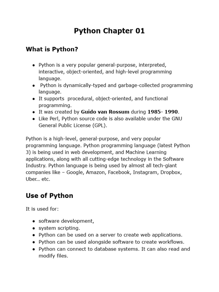 PIP 01 | PDF | Python (Programming Language) | Variable (Computer Science)