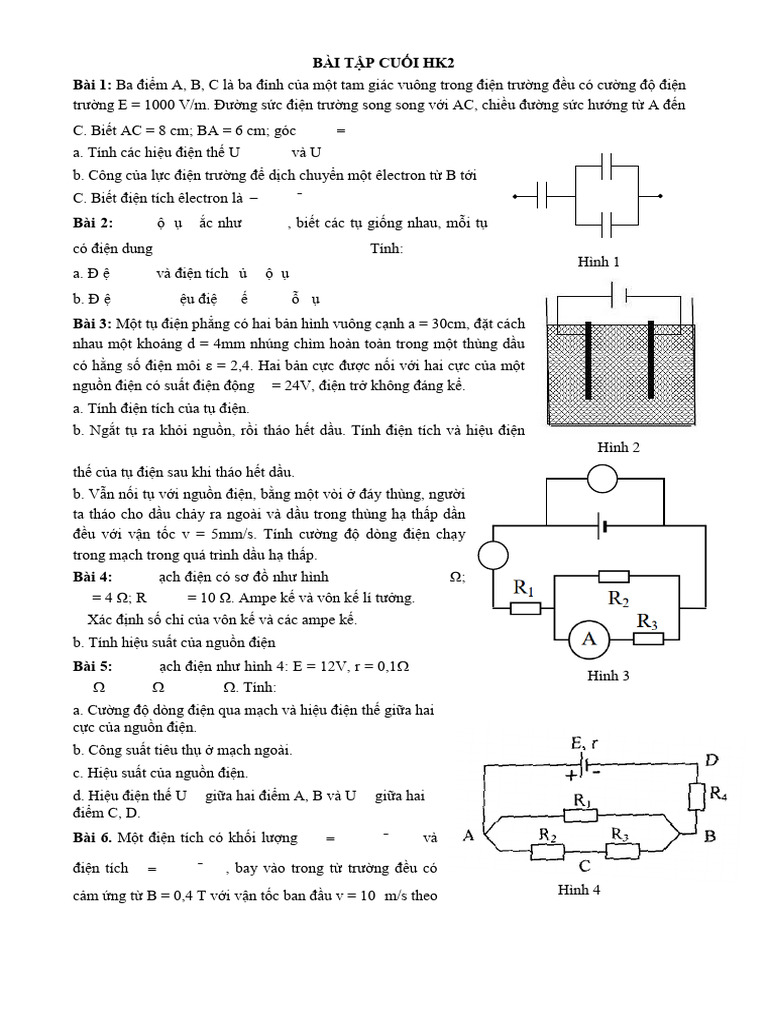 BÀI TẬP CUỐI HK2 1 | PDF