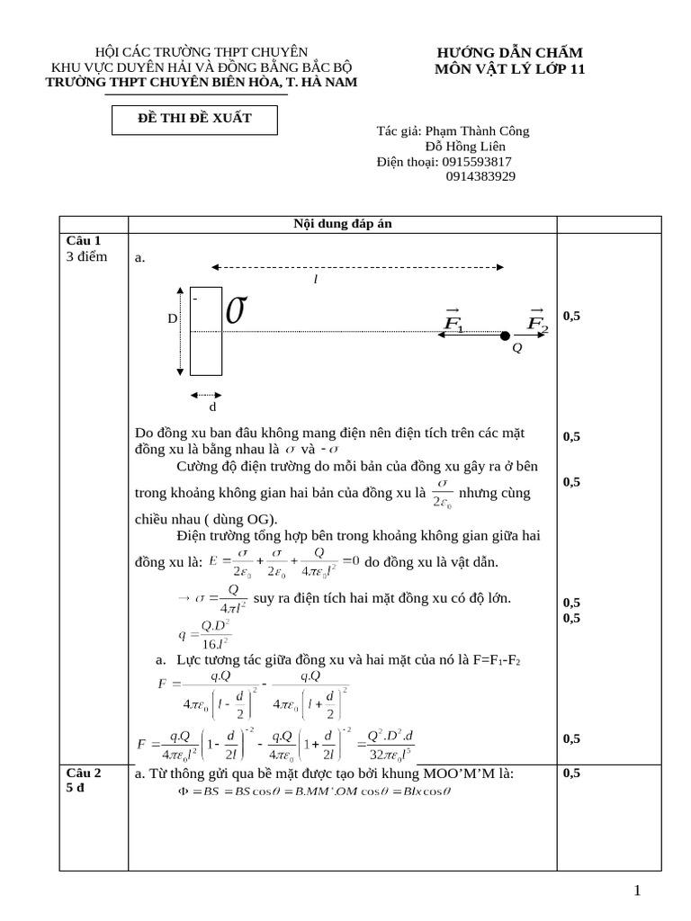 Da Vat Ly 11 CBH 2017 | PDF
