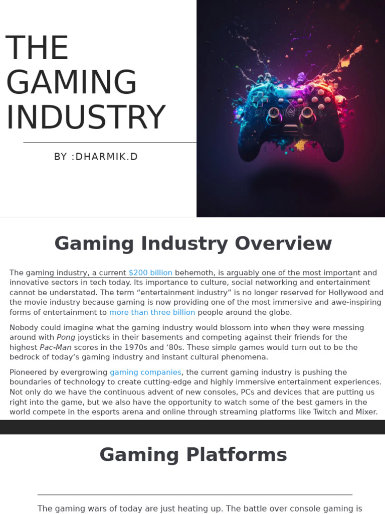 Overview of the Gaming Industry 2024 | PDF | Video Games | Gaming