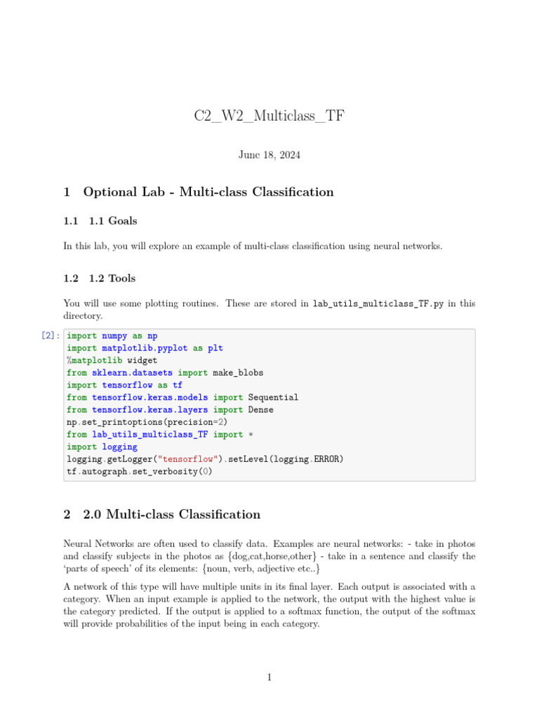 C2_W2_Multiclass_TF | PDF | Artificial Neural Network | Statistical ...