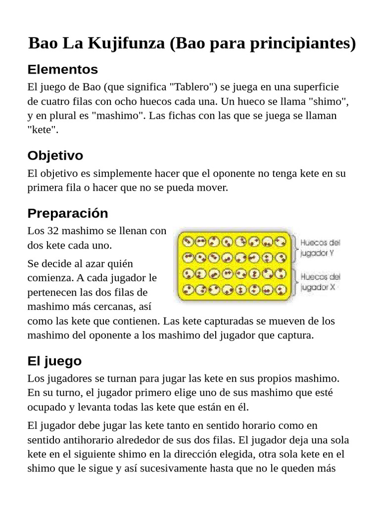 Reglas Bao en Español DOBLE TAMAÑO | PDF