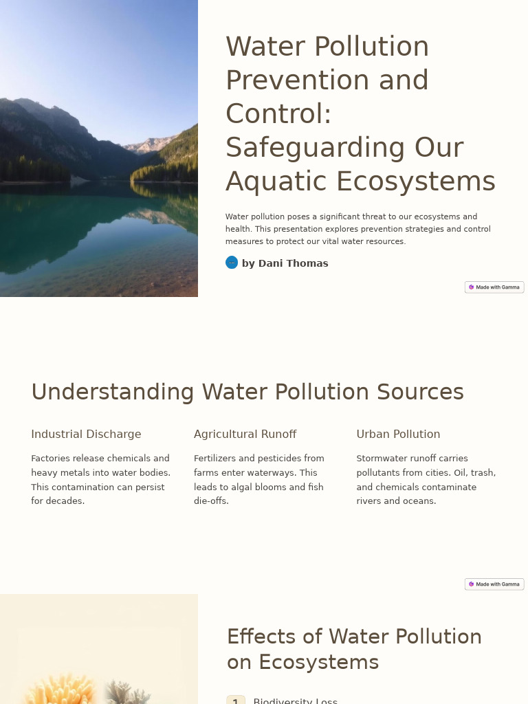 Water Pollution Prevention and Control Safeguarding Our Aquatic ...