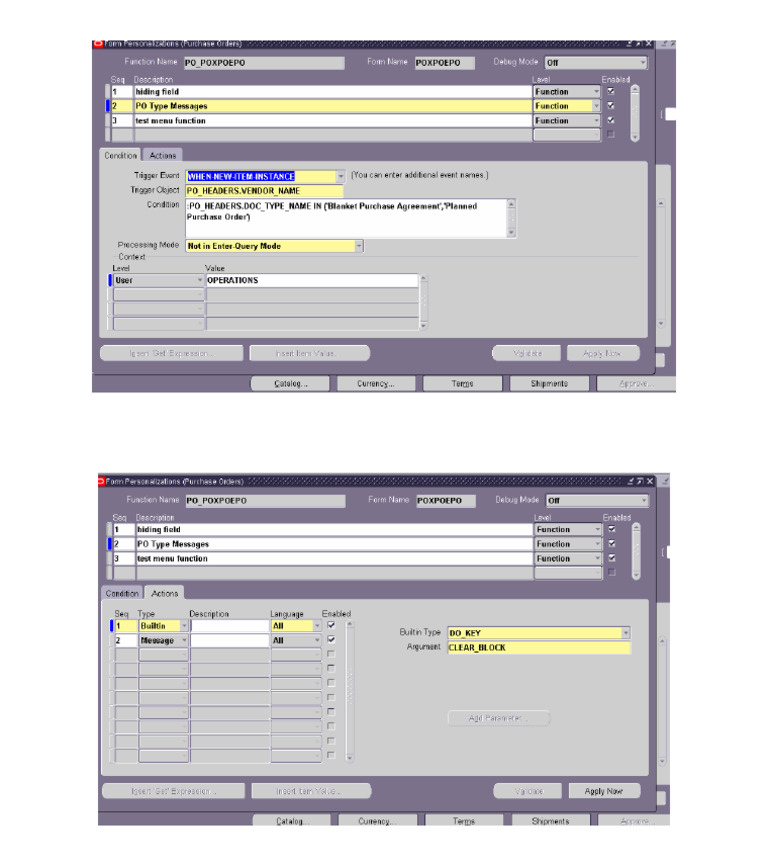 Form Personalization Screenshots | PDF