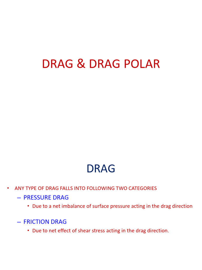 Lecture 11 Drag & Drag Polar | PDF | Drag (Physics) | Lift (Force)