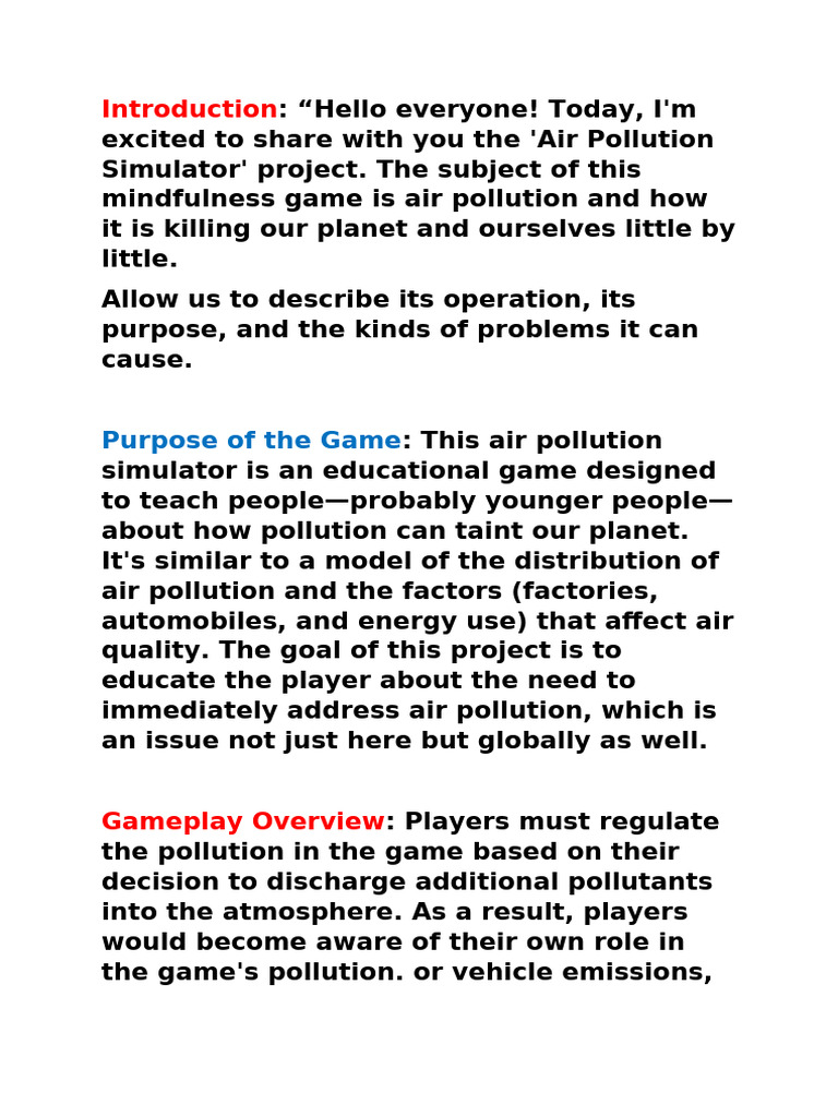 Dev's Script, Humanized Verison | PDF | Air Pollution | Pollution