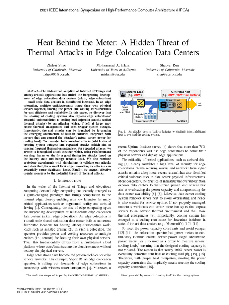 Heat Behind The Meter: A Hidden Threat of Thermal Attacks in Edge ...