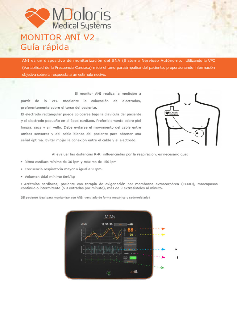 MDQUAEN31 (Es) v.01 - ANI Monitor V2 Quick Guide | PDF | Medicina ...