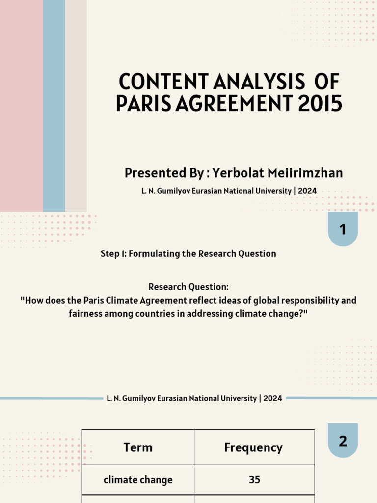 Paris agreement 2015 | PDF | Climate Change | Sustainability