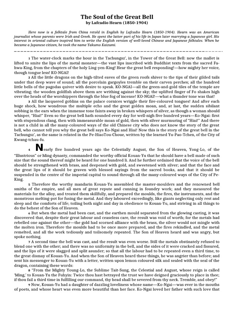 The Soul of The Great Bell | PDF
