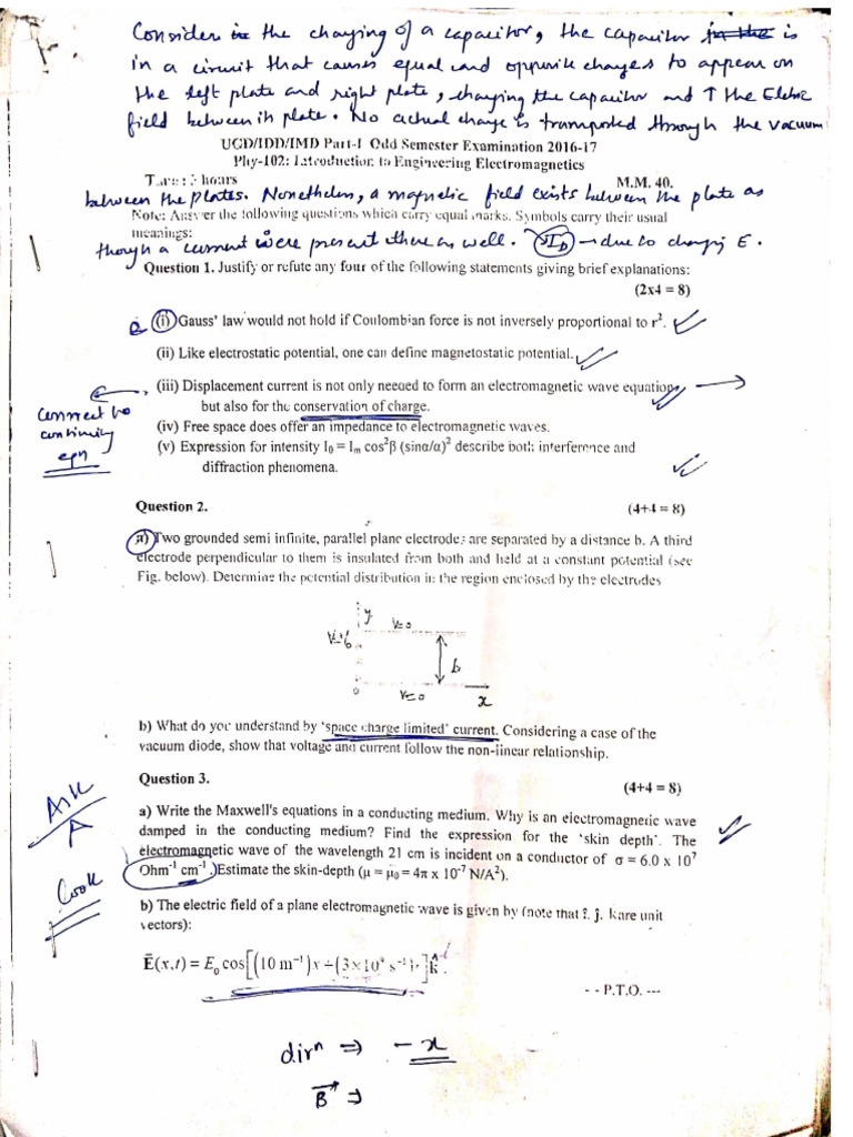 Phy-102 PYQ Old 2 | PDF