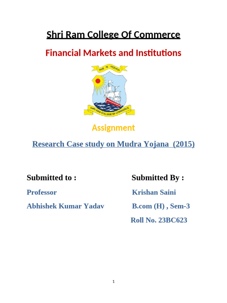 Krishan Saini 23BC623 - Case Study | PDF | Microfinance | Entrepreneurship