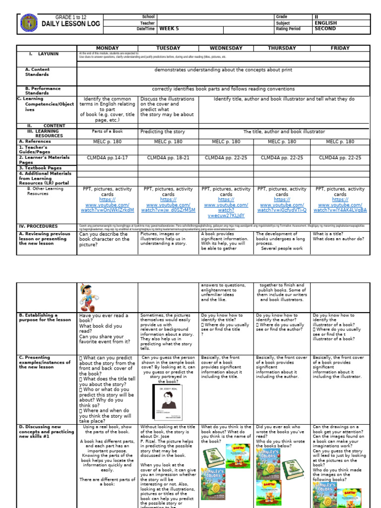 Q2-ENGLISH-WEEK-5 | PDF | Books | Learning