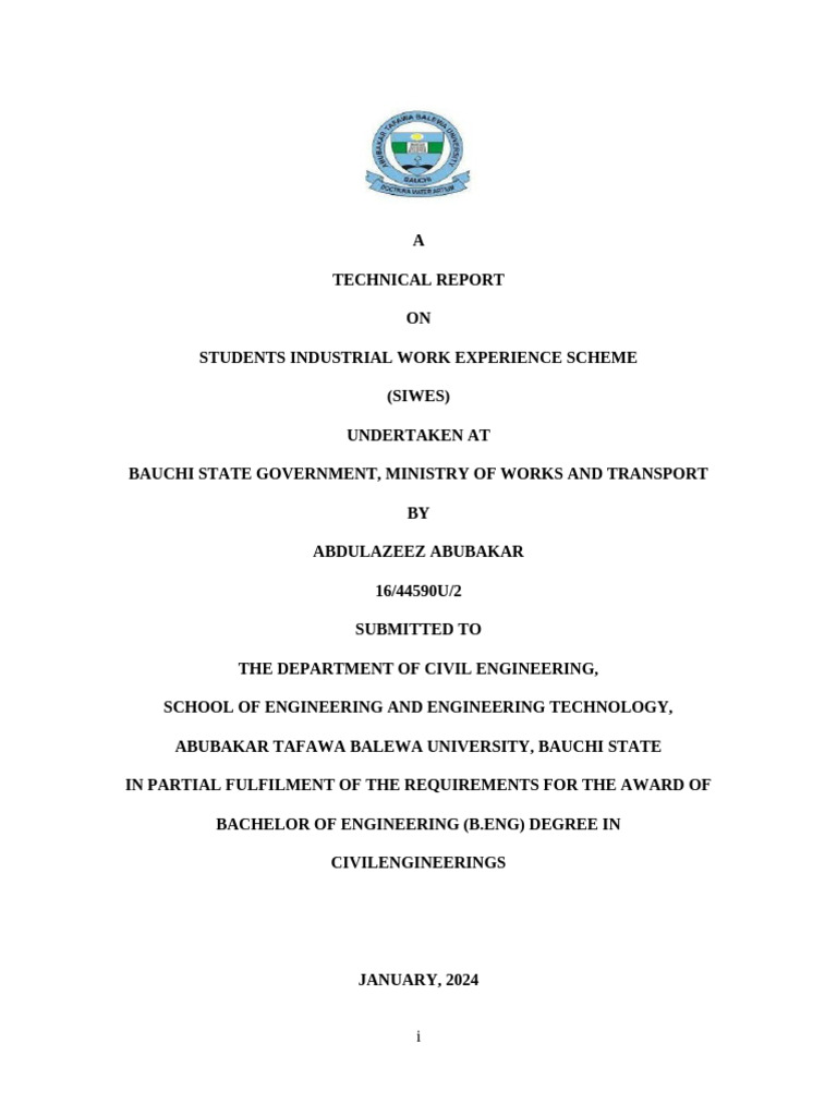 ABDUL REPORT | PDF | Road | Road Surface