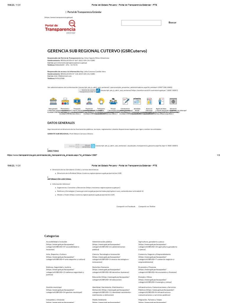 Portal Del Estado Peruano - Portal de Transparencia Estándar - PTE ...