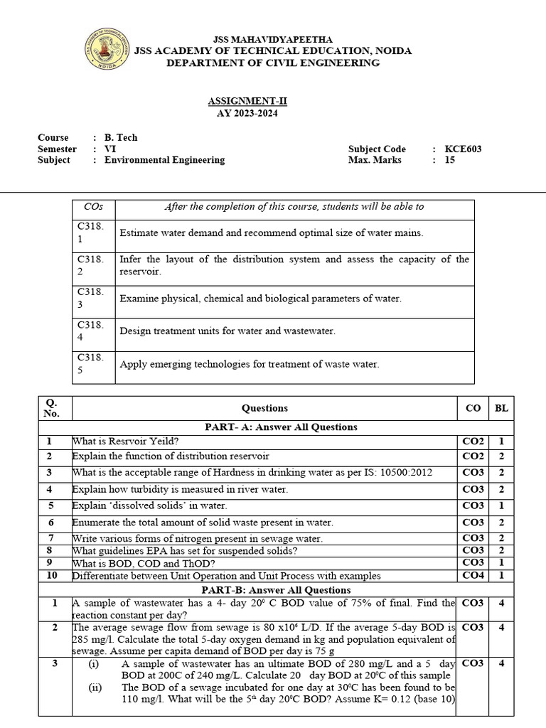 Cos After The Completion of This Course, Students Will Be Able To | PDF ...