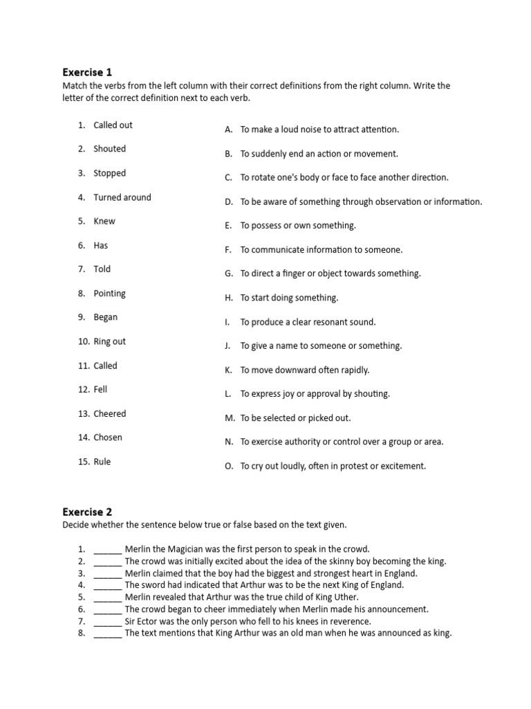 EXERCISE | PDF | Merlin