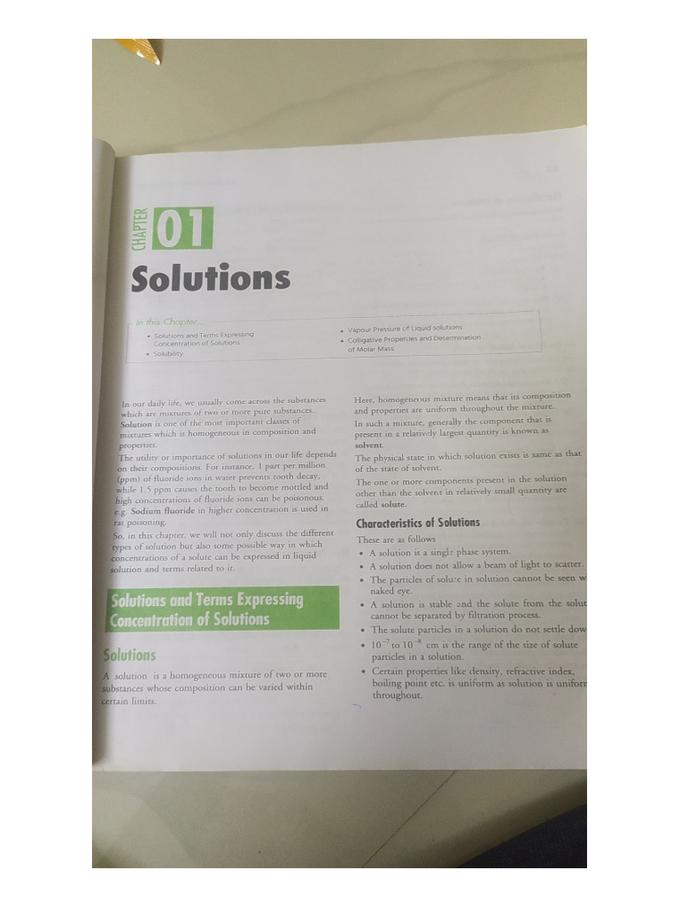 Solutions CBSE Important Questions | PDF