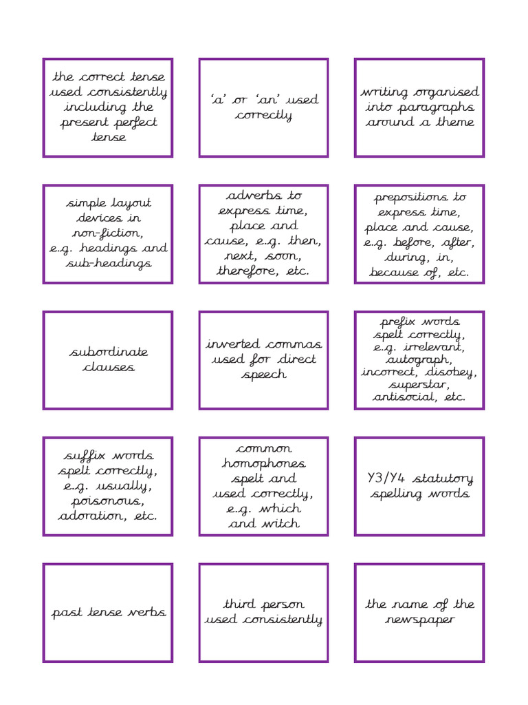 Word Cards Small Cursive | PDF | Foreign Language Studies