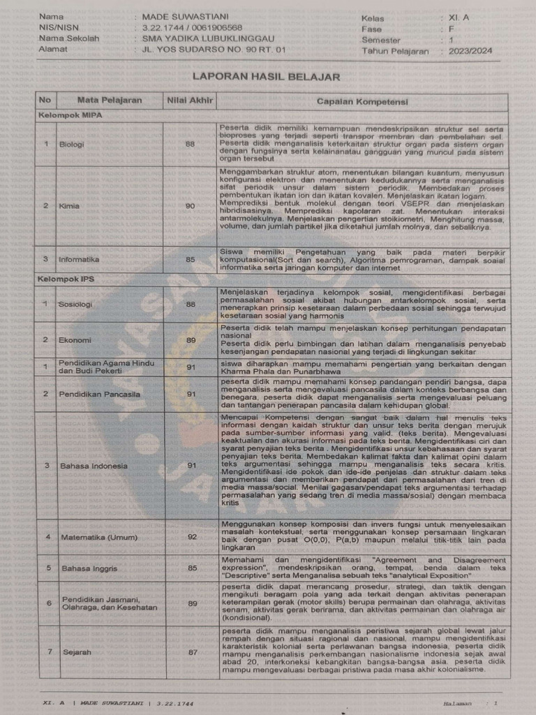 Made XI Ganjil | PDF