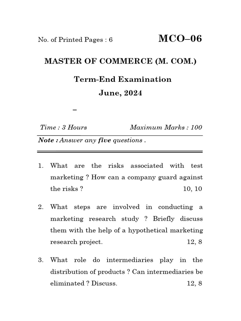MCO-06 | PDF | Marketing | Pricing