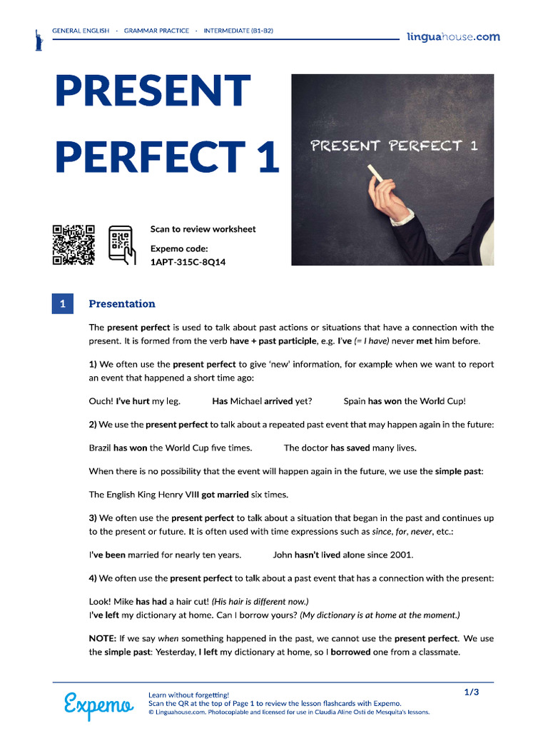 Present Perfect | PDF