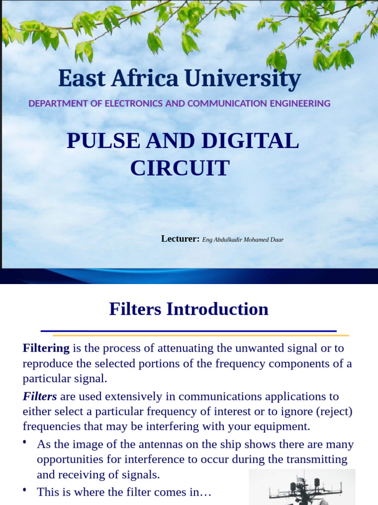 Lesson 34 | PDF | Low Pass Filter | Electronic Filter