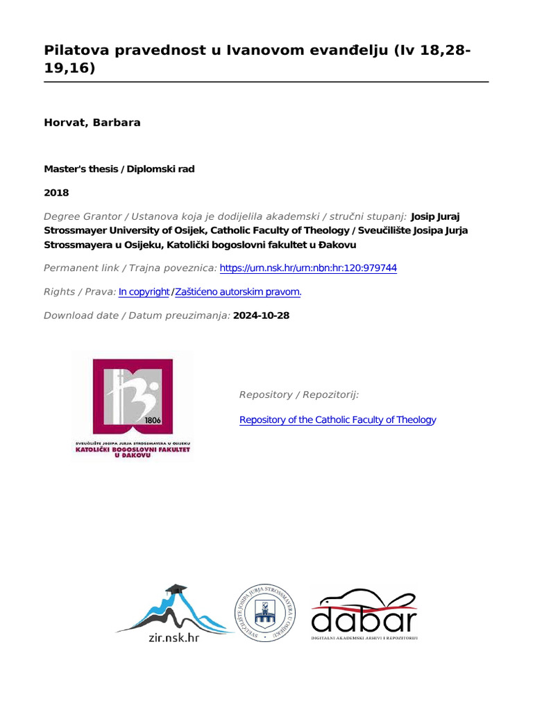 Horvat Barbara DJKBF 2018 Diplo Sveuc | PDF