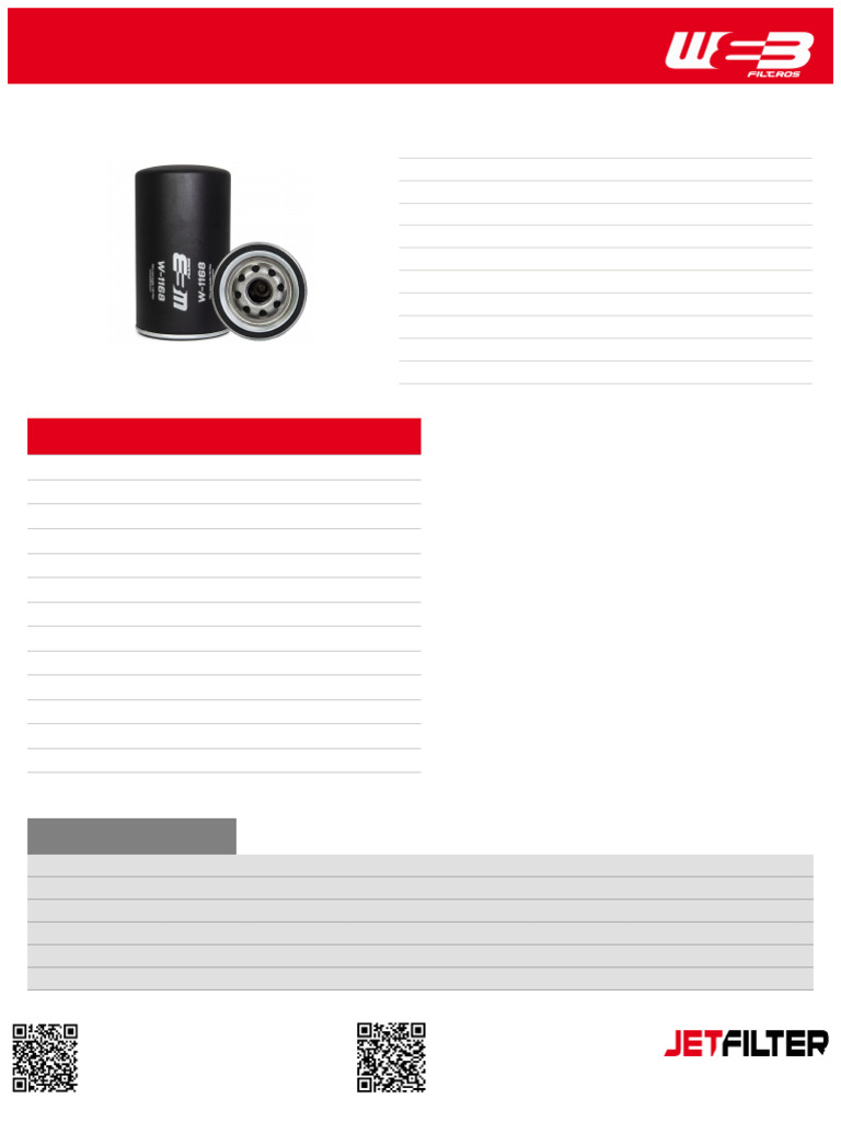Ficha Tecnica W-1168 | PDF