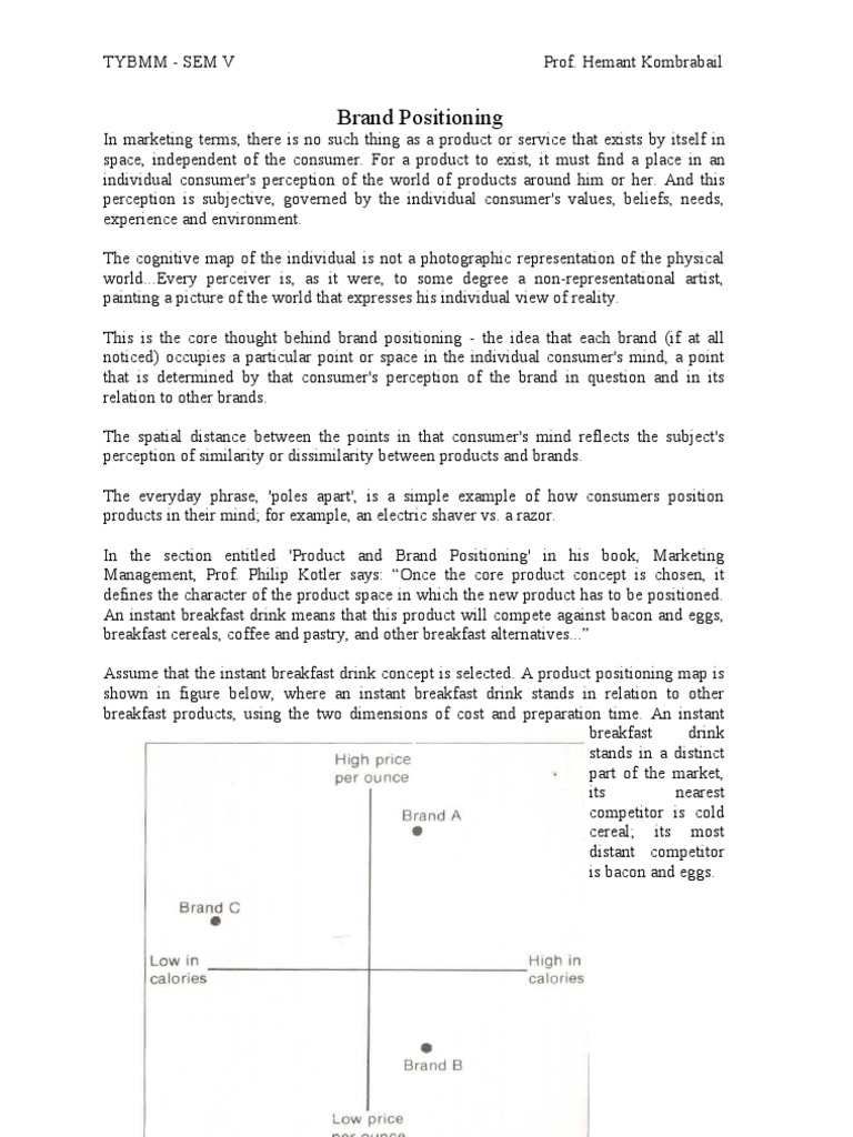 Brand Positioning | PDF | Brand | Target Audience