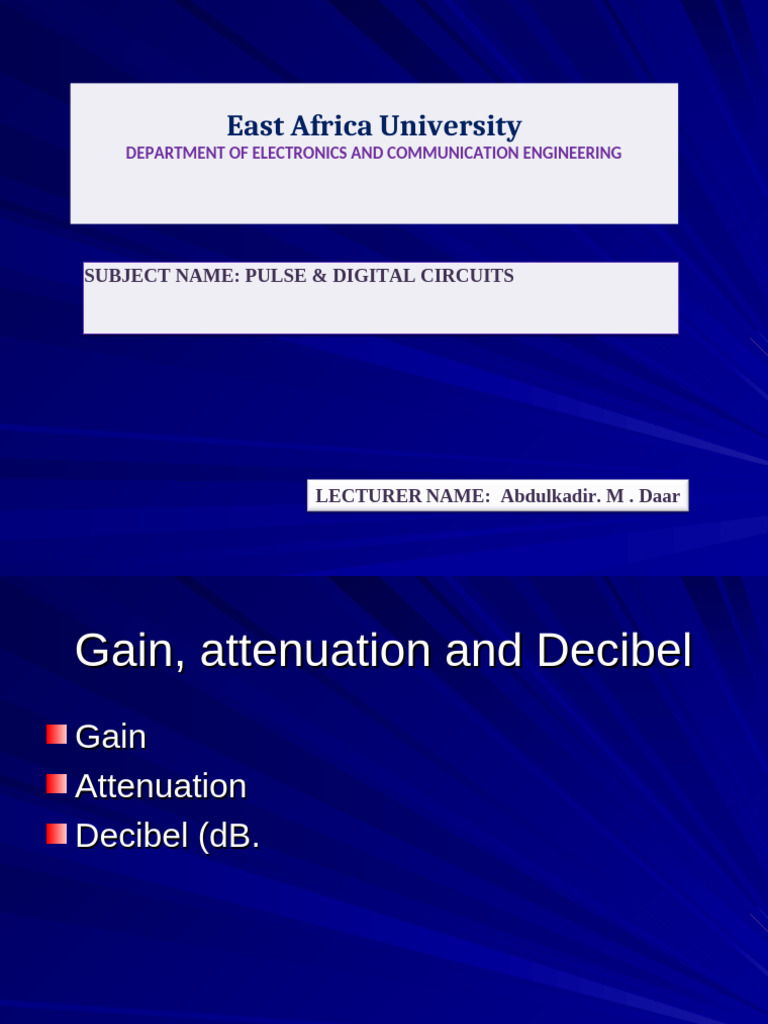 PDC Lesson 5ppt | PDF | Decibel | Amplifier