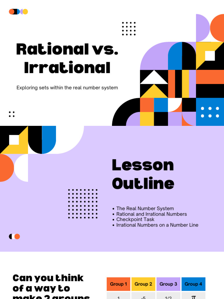 Rational vs Irrational Numbers Presentation | PDF | Numbers | Rational ...