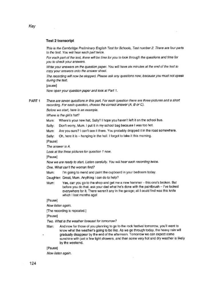 Listening P1.T2 (Script) | PDF