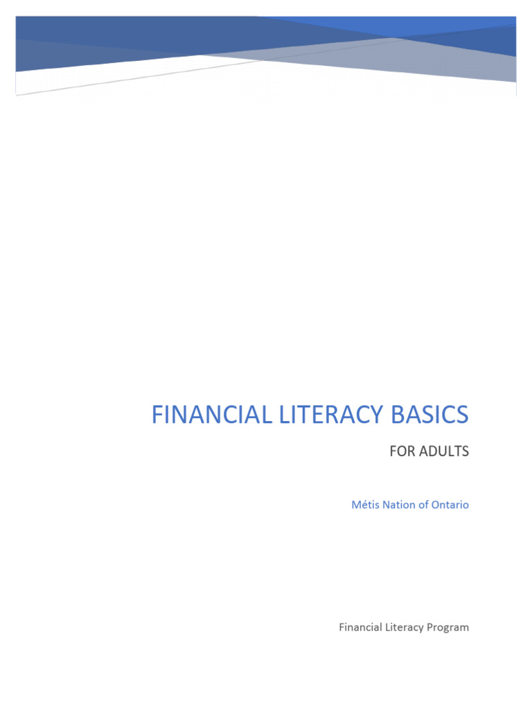 Financial Literacy Basics For Adults | PDF | Credit Card | Bankruptcy