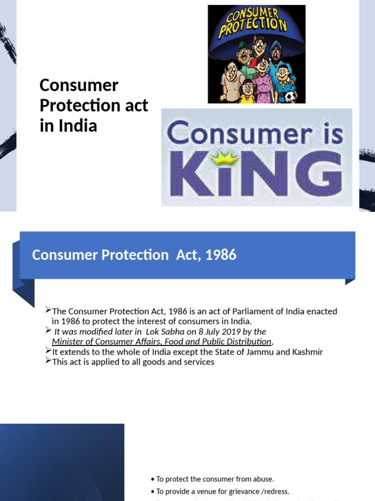 Consumer Protection Act | PDF | Consumer Protection | Government