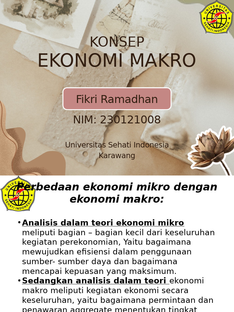 Konsep Ekonomi Makro Fikri Ramadhan | PDF