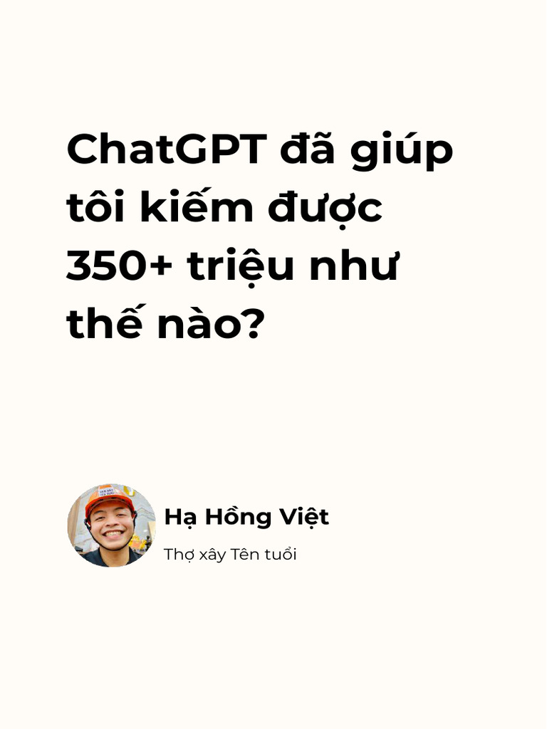 Ebook Chatgpt Da Giup Toi Kiem Duoc 350 Trieu Nhu The Nao Ver 1 1 ...