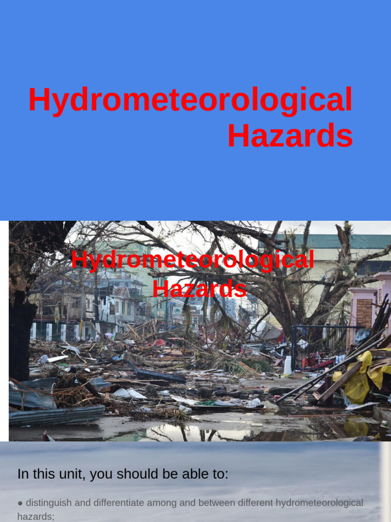 Hydrometeorological Hazards Guide | PDF | Tropical Cyclones | Thunderstorm