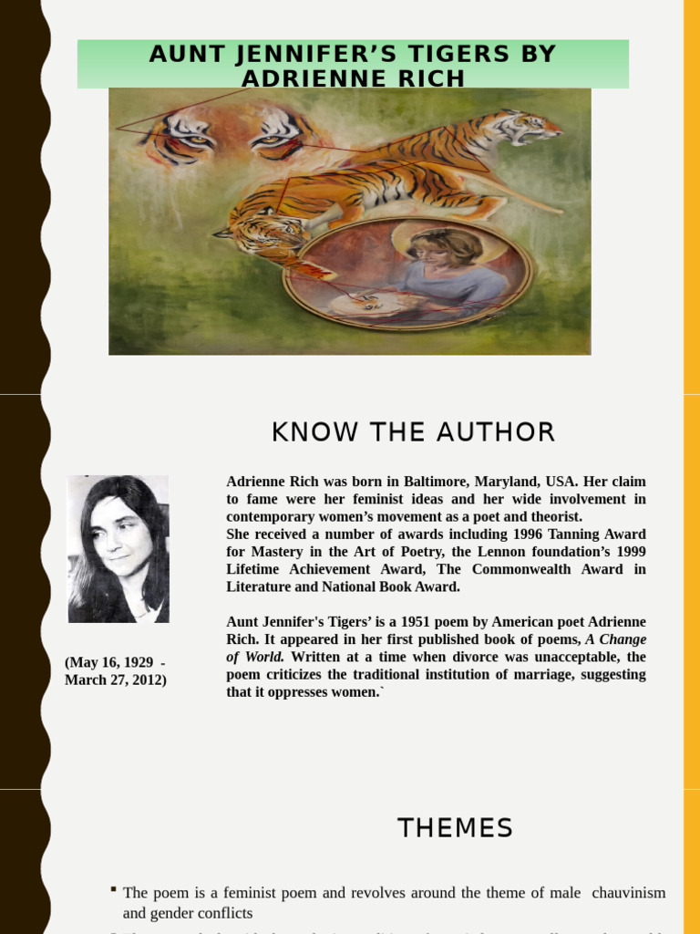 PPT Aunt Jennifer | PDF | Patriarchy