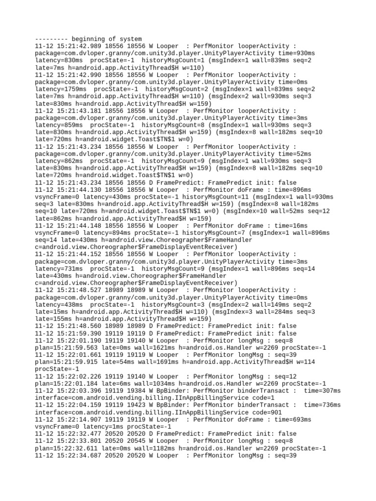 Unity Player Performance Logs | PDF | Software