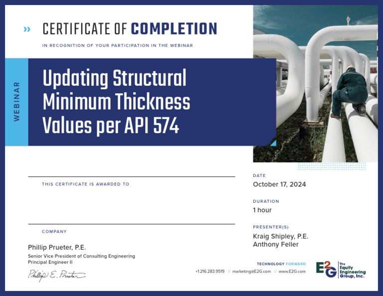 Updating Structural Minimum Thickness Values Per Api 574 | PDF