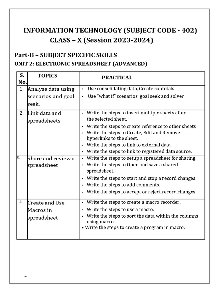 Class 10 IT 402 Project Guide | PDF